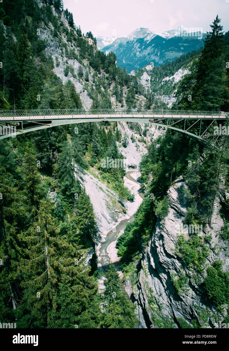 Pedestrian suspension bridge alps hi-res stock photography and images ...