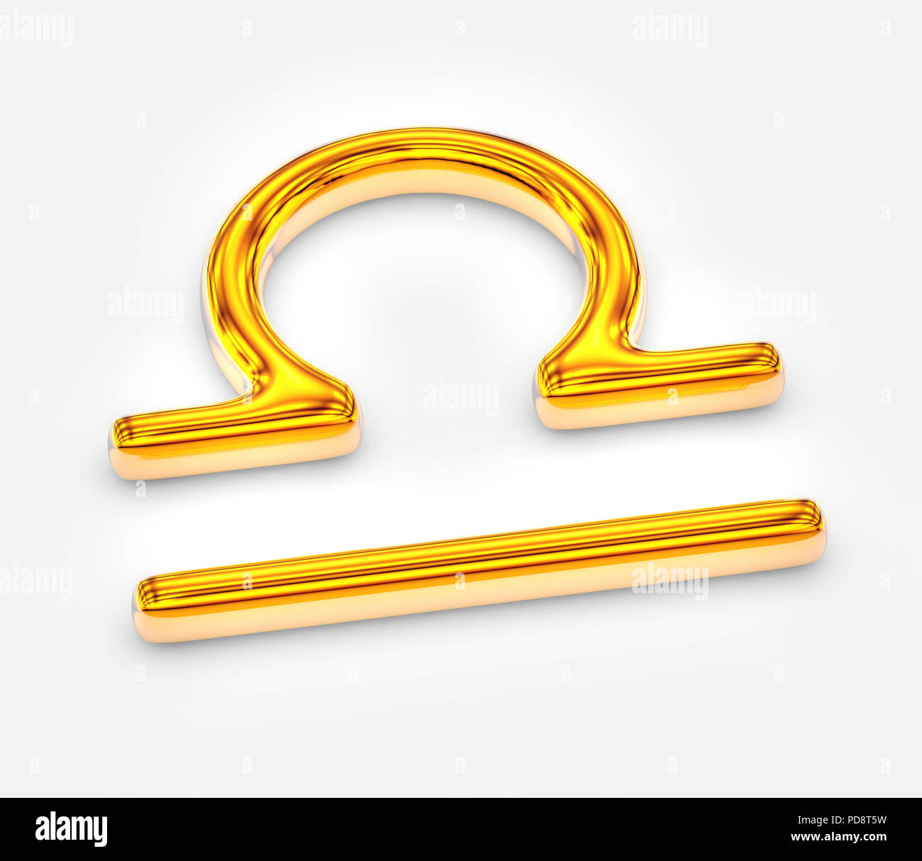 Sign of the zodiac in gold on white background - Libra Stock Photo - Alamy