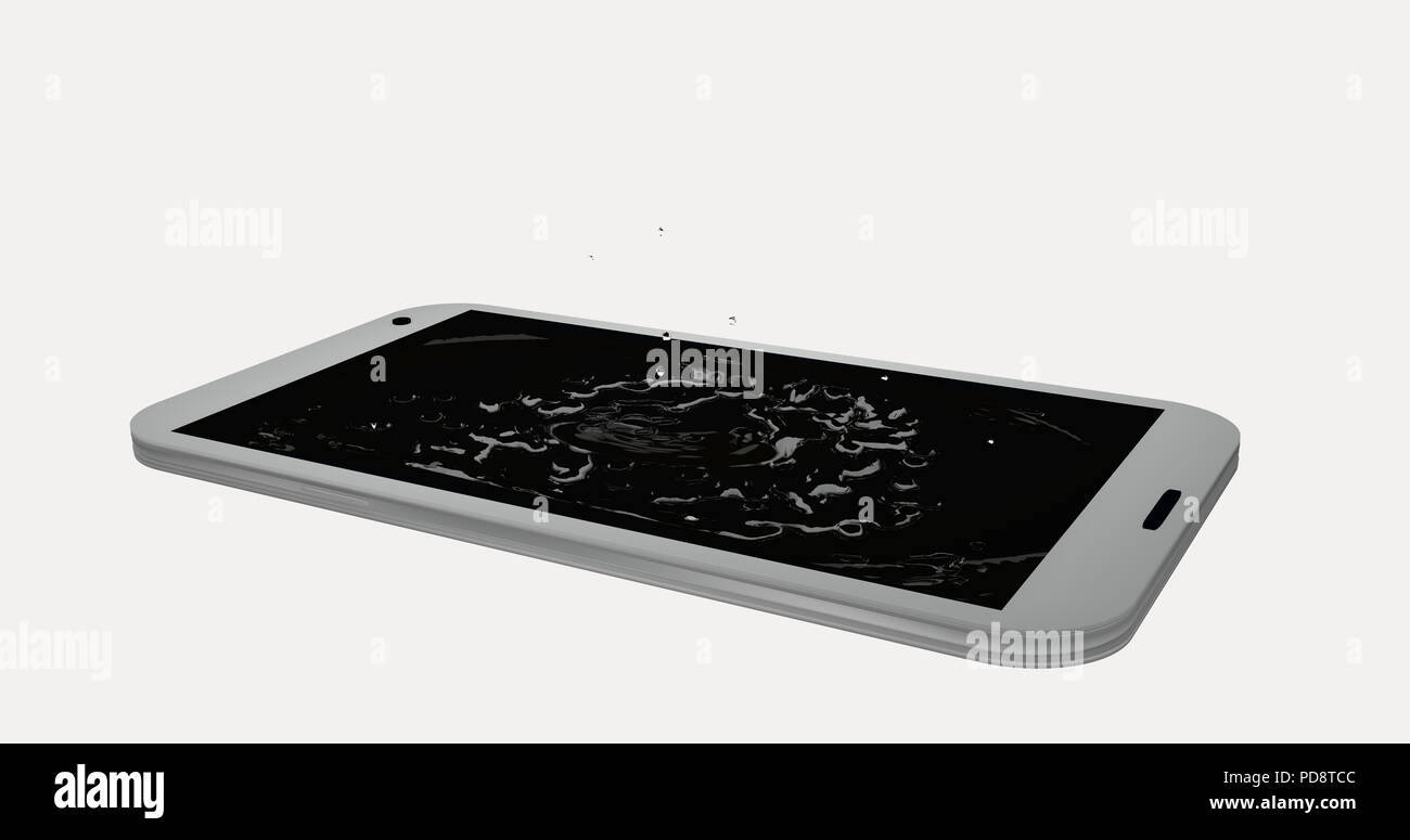 Mobile mobile water display. 3d rendering Stock Photo - Alamy