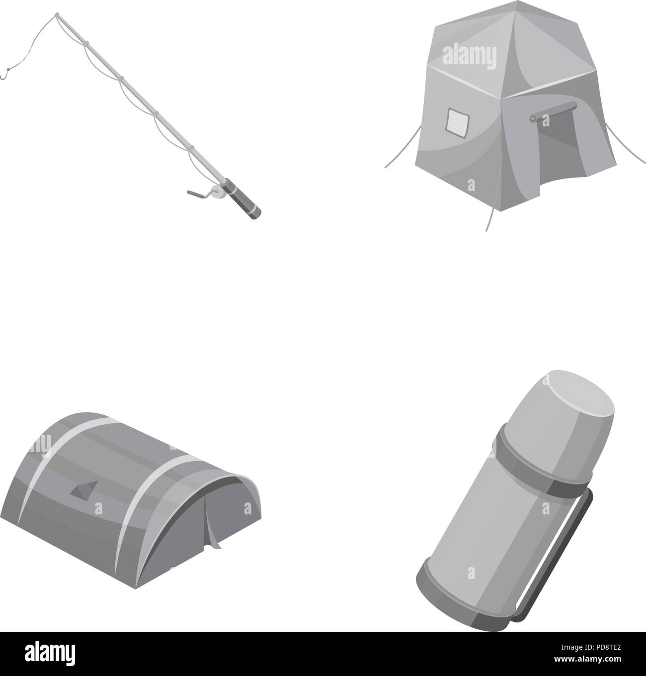 Different kinds of tents cartoon icons in set collection for design ...