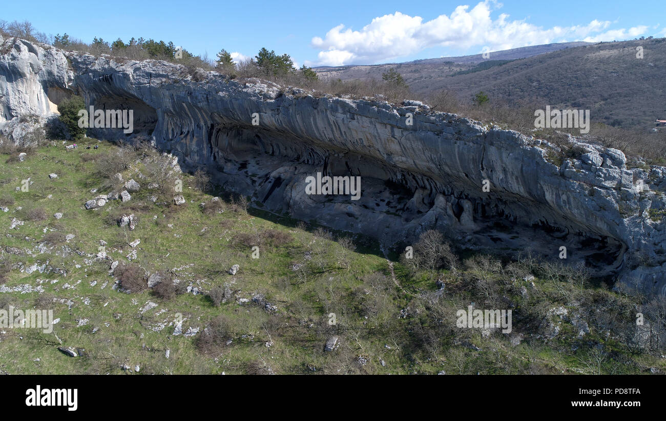 Rock shelter (abri) of Veli Badin is a shallow cave-like opening at the ...
