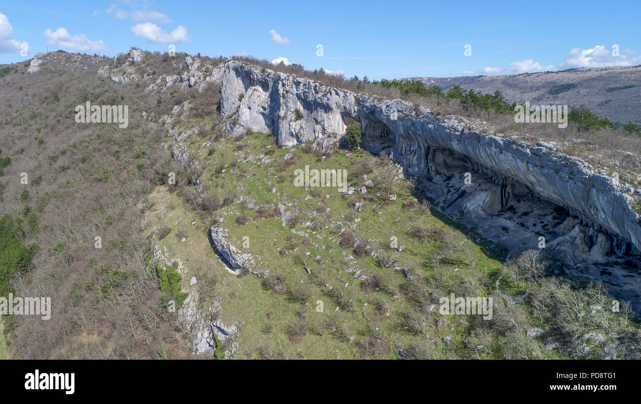 Rock shelter (abri) of Veli Badin is a shallow cave-like opening at the ...
