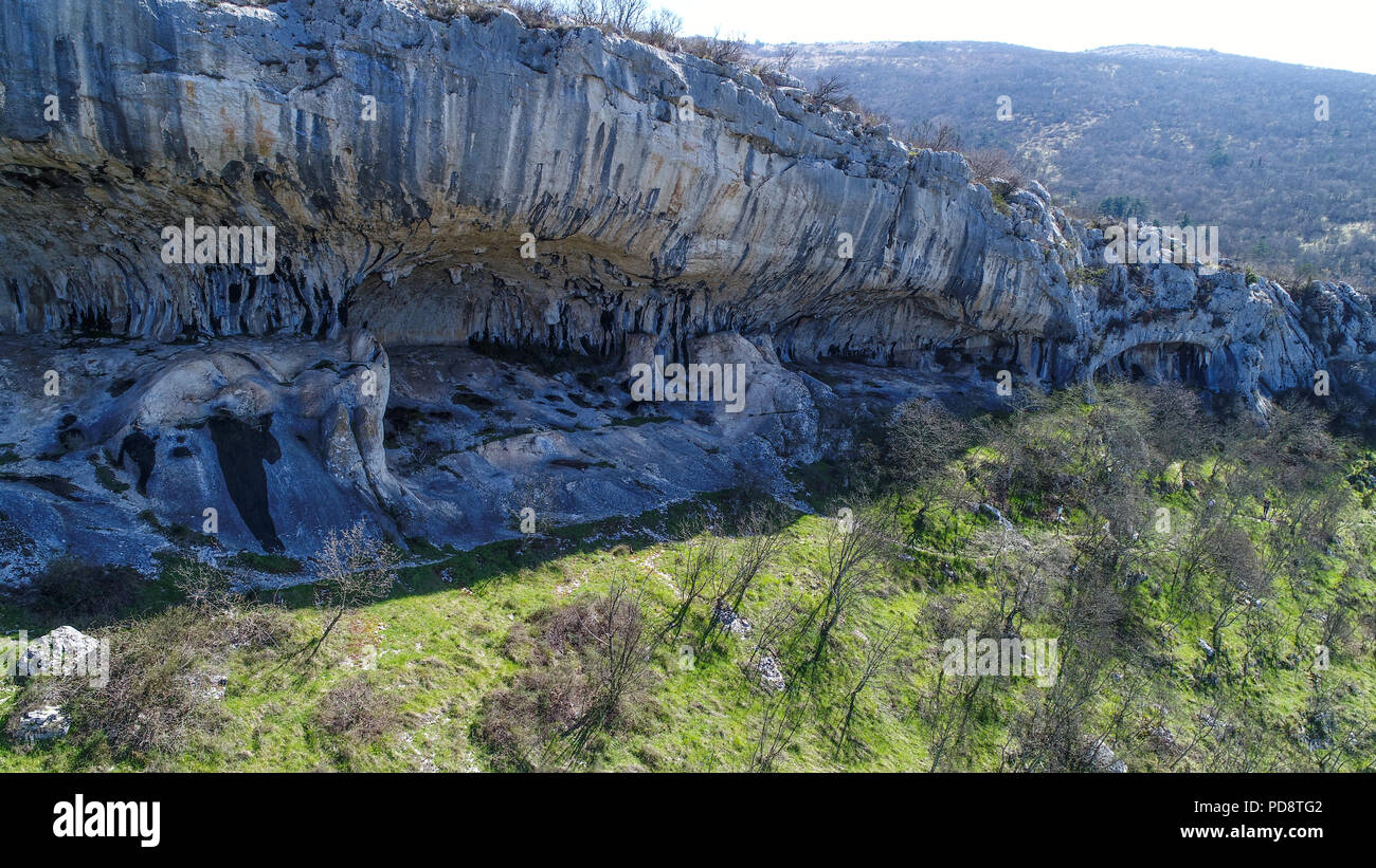 Rock shelter (abri) of Veli Badin is a shallow cave-like opening at the ...