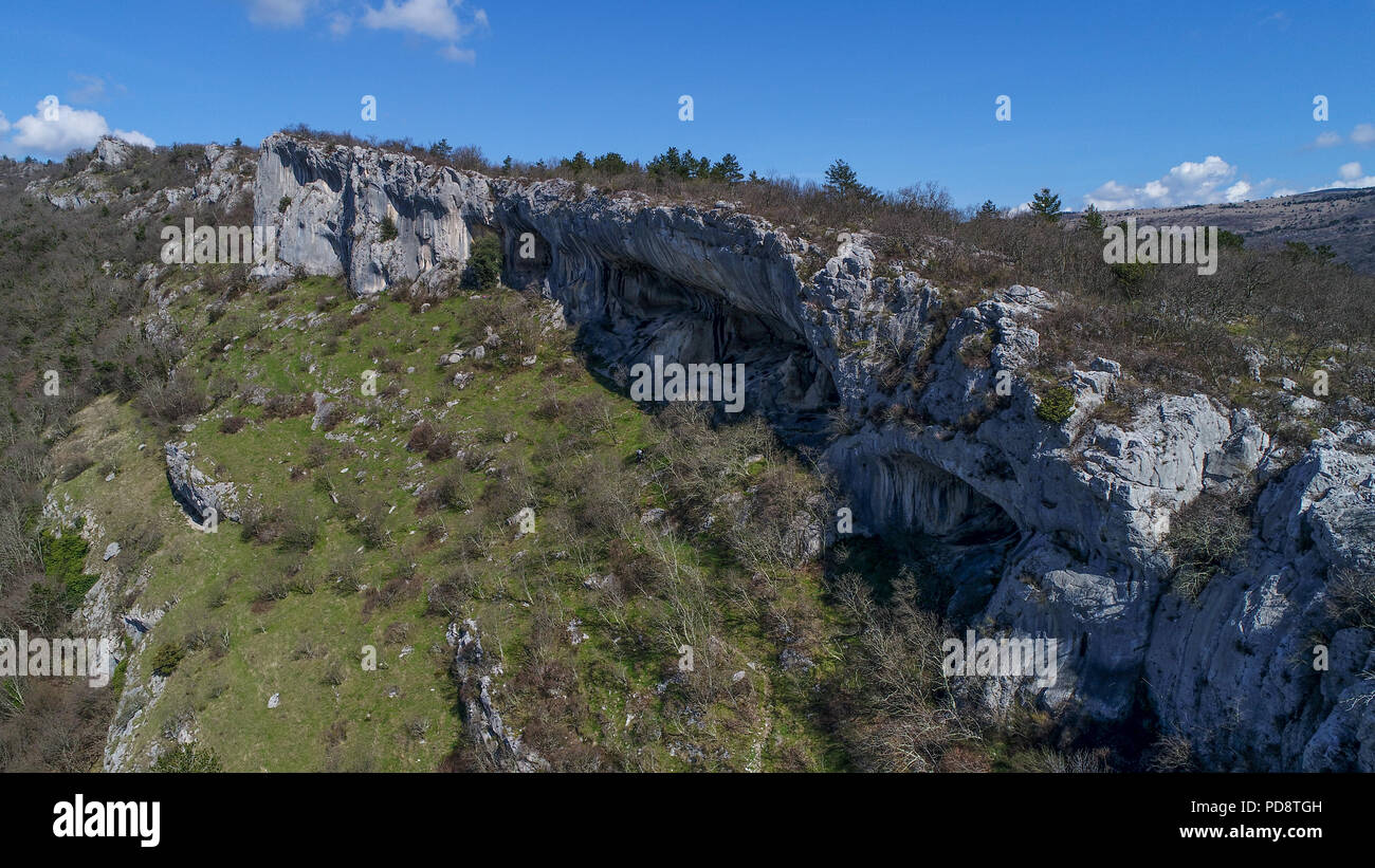 Rock shelter (abri) of Veli Badin is a shallow cave-like opening at the ...