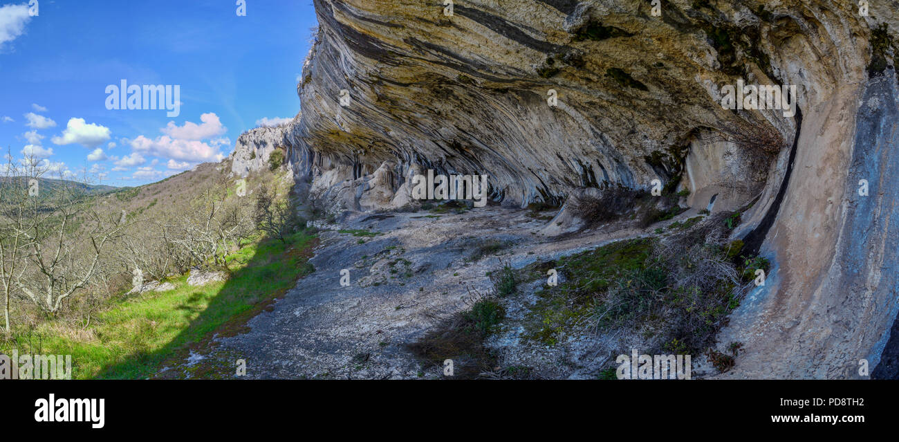 Rock shelter (abri) of Veli Badin is a shallow cave-like opening at the ...