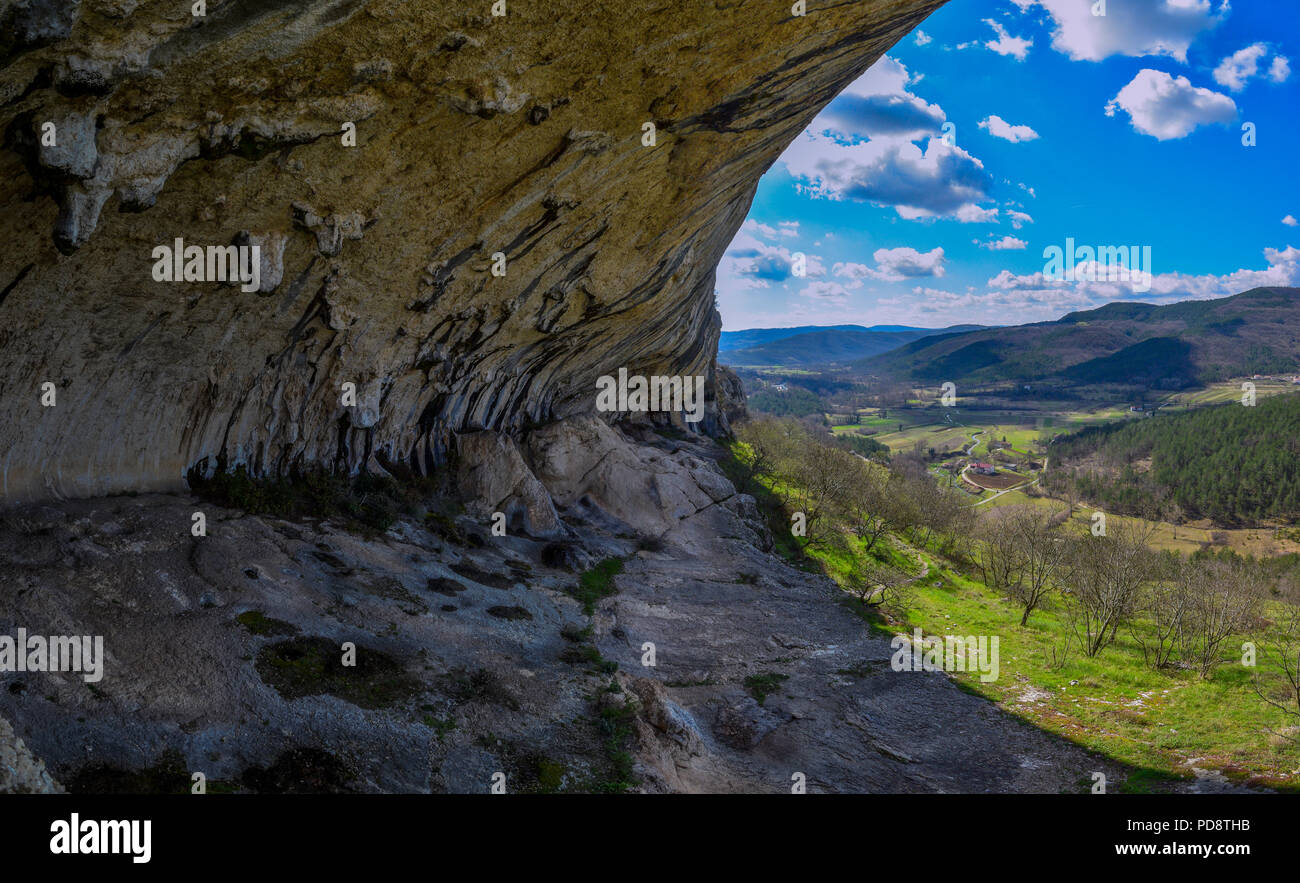 Rock shelter (abri) of Veli Badin is a shallow cave-like opening at the ...
