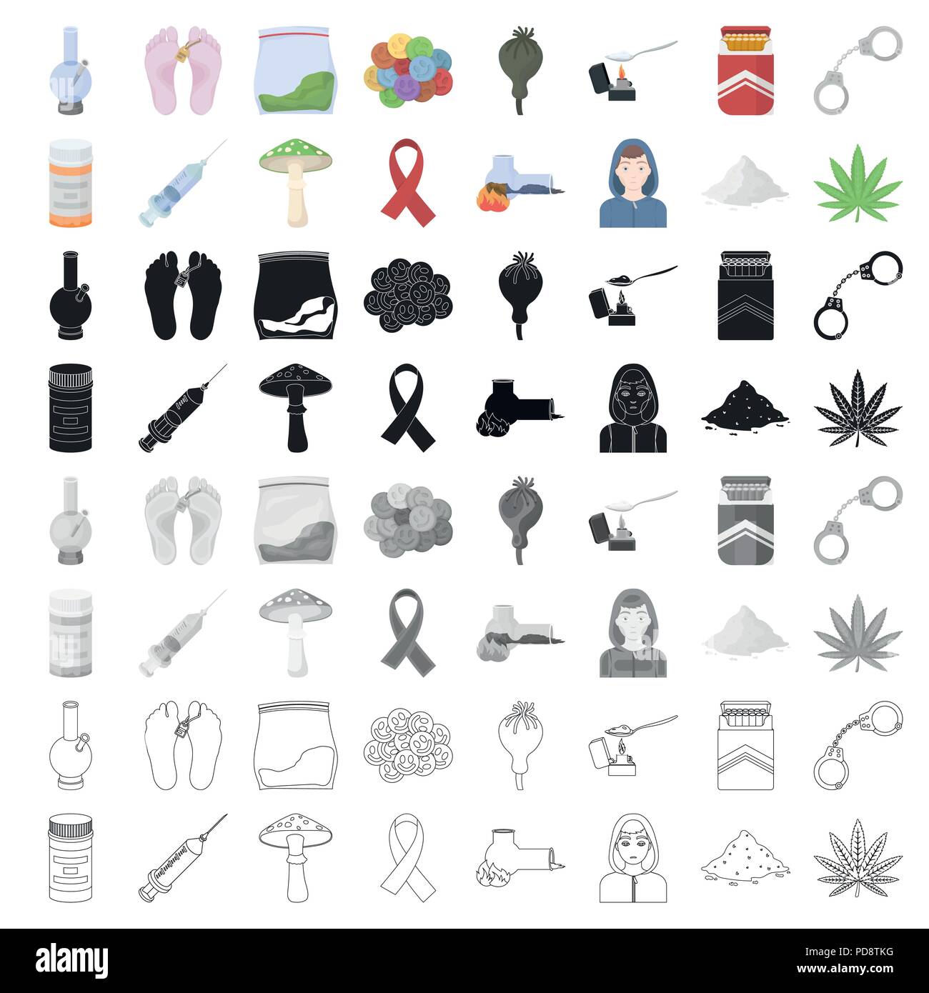 Marijuana cigarettes Stock Vector Images - Alamy