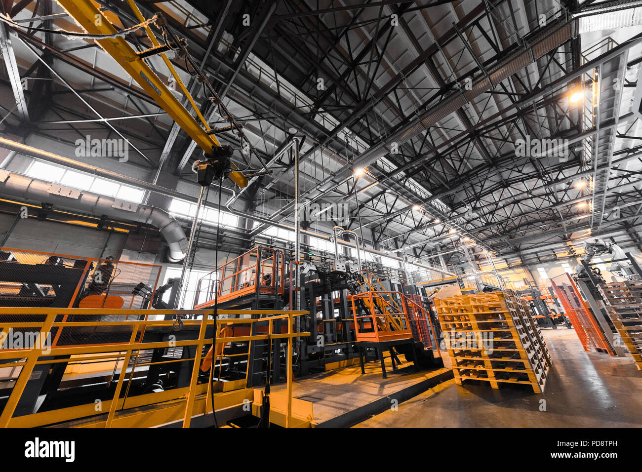 Manufacturing factory, modern high-tech production Stock Photo - Alamy