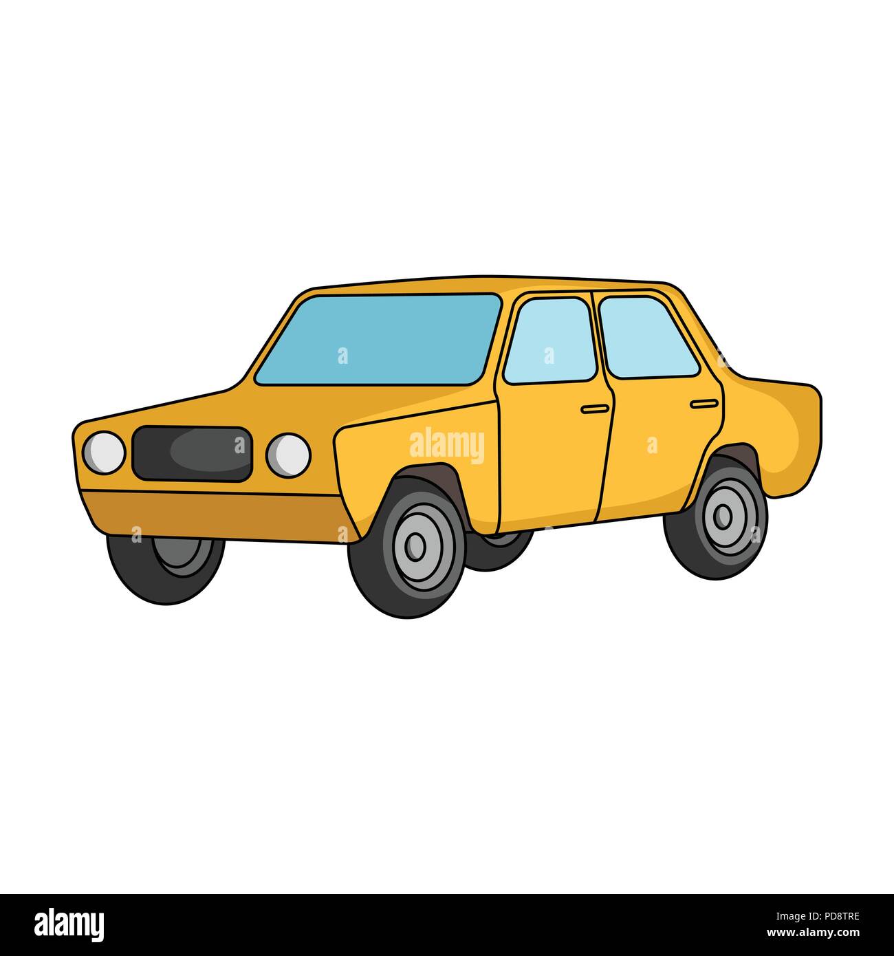 Old car.Car single icon in cartoon style vector symbol stock ...