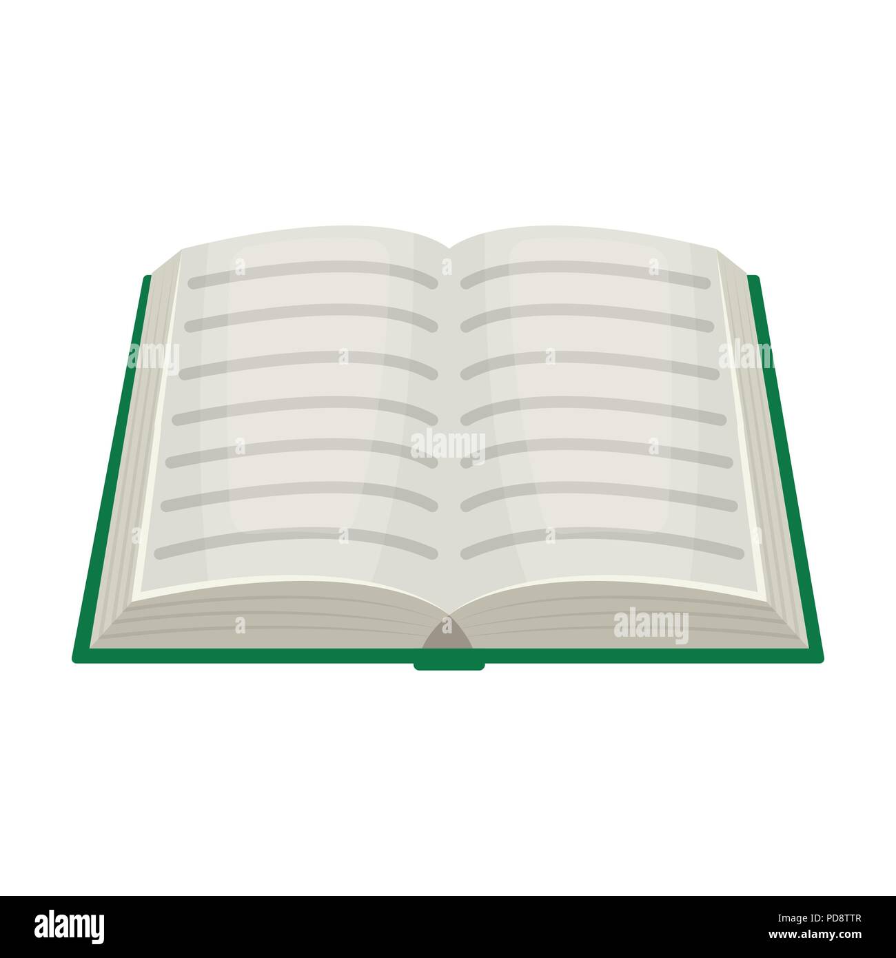 Book icon in cartoon design isolated on white background. Library and ...