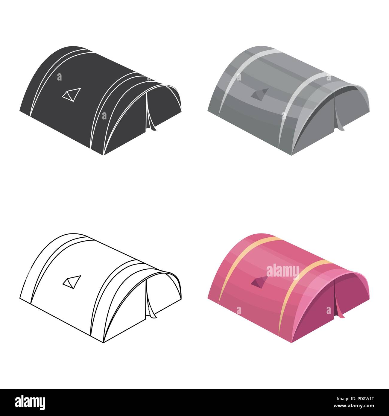 The tent is round.Tent single icon in cartoon style vector symbol stock ...