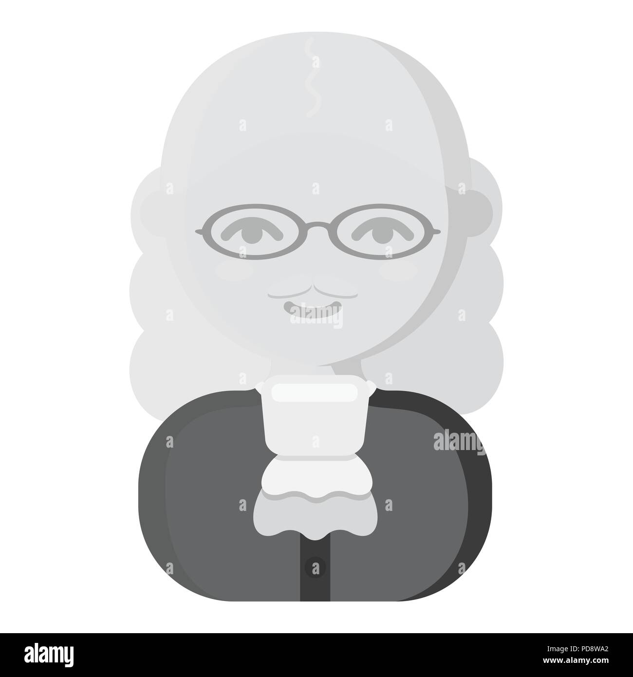 Judge monochrome icon. Illustration for web and mobile Stock Vector ...