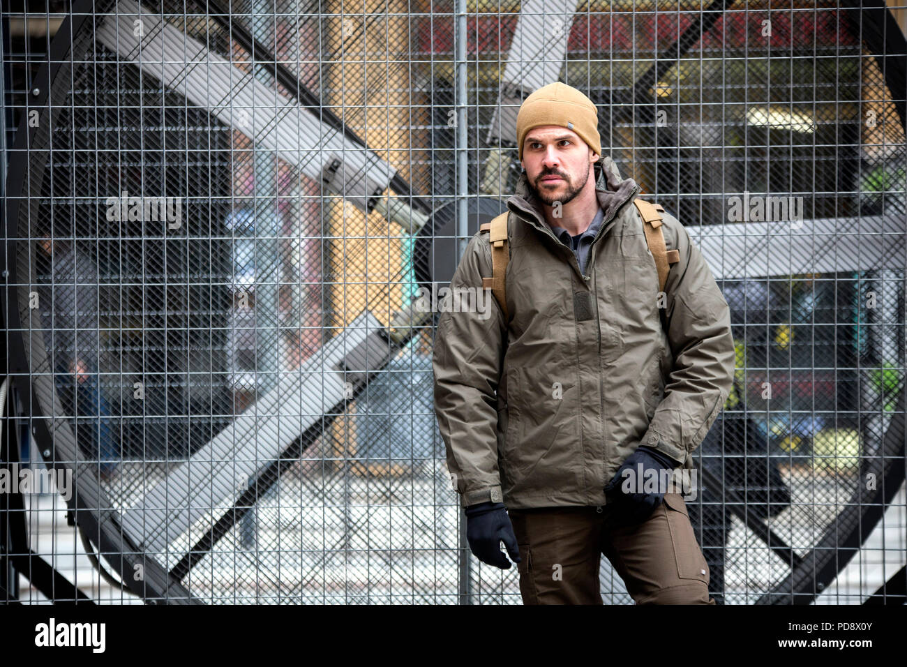 male mondel with tactical wear, tactical wear, Thessaloniki Greece ...