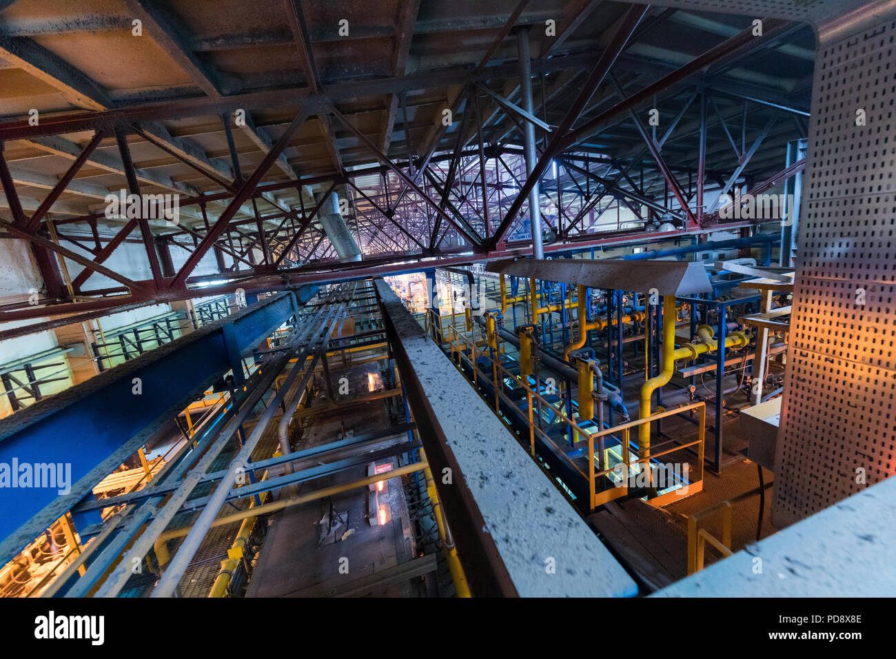 Fiberglass industry production of glass line at factory Stock Photo - Alamy
