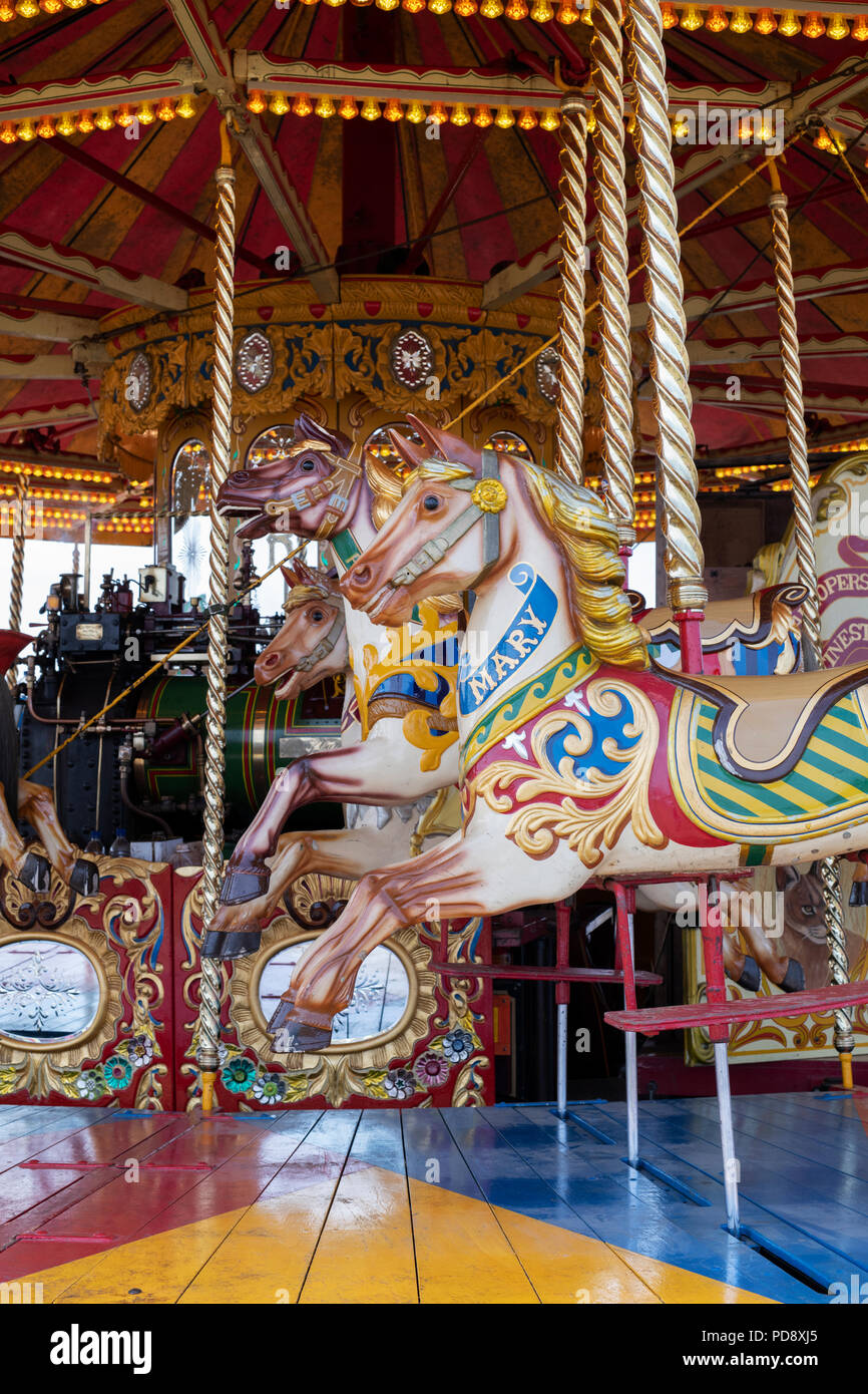 Vintage fairground roundabout ride hi-res stock photography and images ...