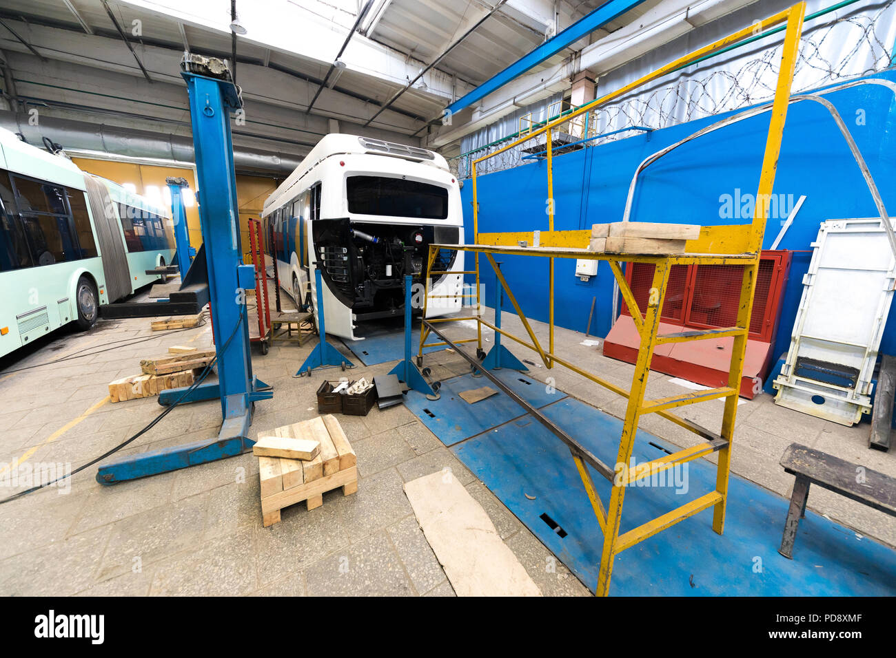 Bus production manufacture Stock Photo - Alamy