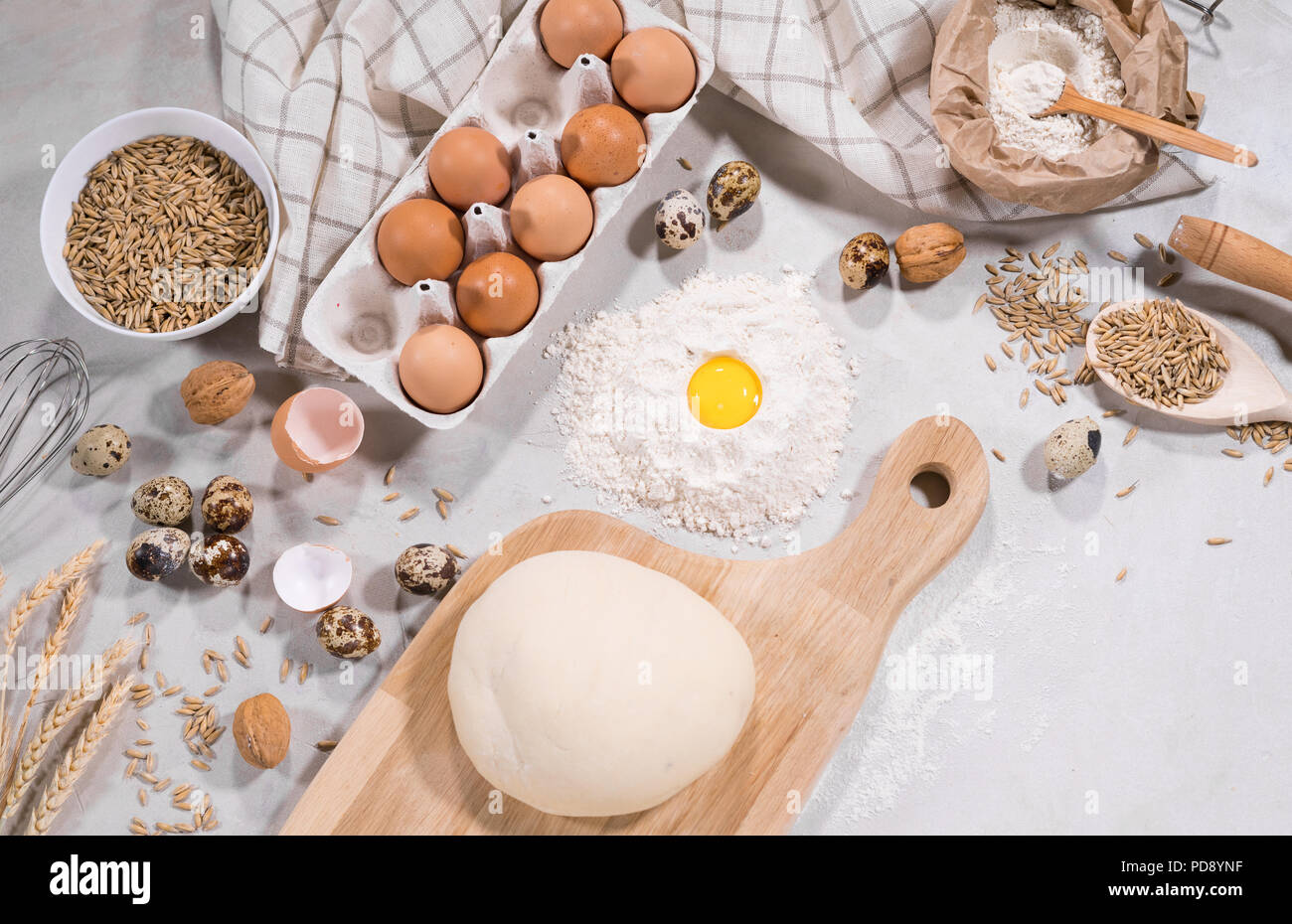 Natural ingredients for baking Stock Photo - Alamy