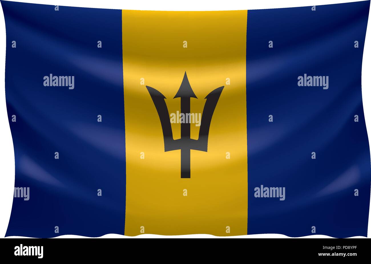 Barbados flag, vector illustration Stock Vector Image & Art - Alamy