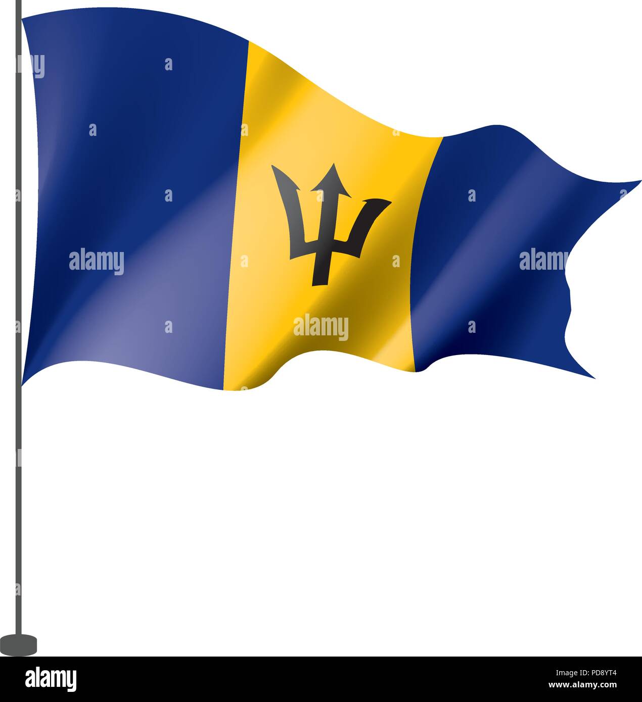 Barbados flag, vector illustration Stock Vector Image & Art - Alamy