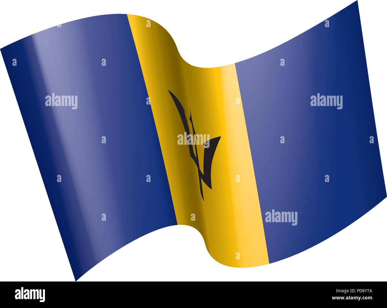Barbados flag, vector illustration Stock Vector Image & Art - Alamy