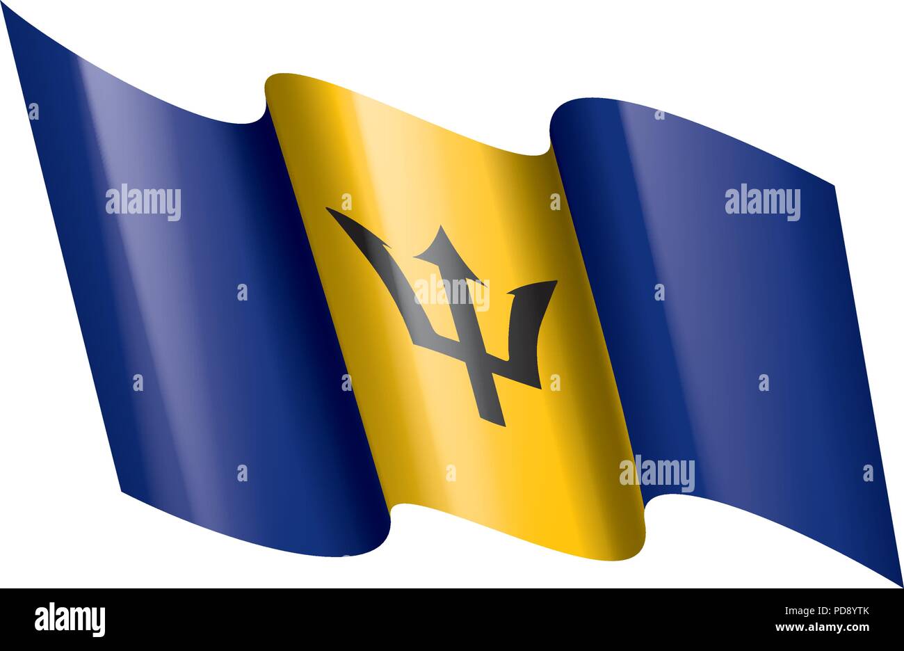 Barbados flag, vector illustration Stock Vector Image & Art - Alamy