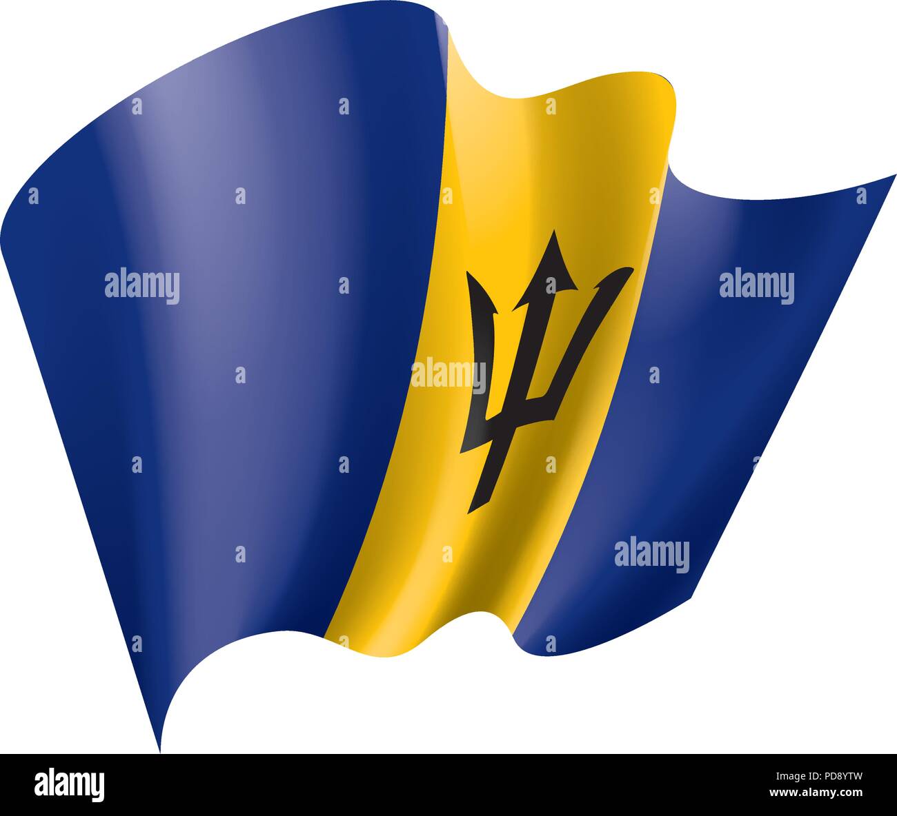 Barbados flag, vector illustration Stock Vector Image & Art - Alamy