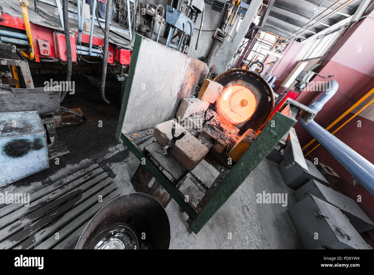 Factory manufacturing of glass production Stock Photo - Alamy