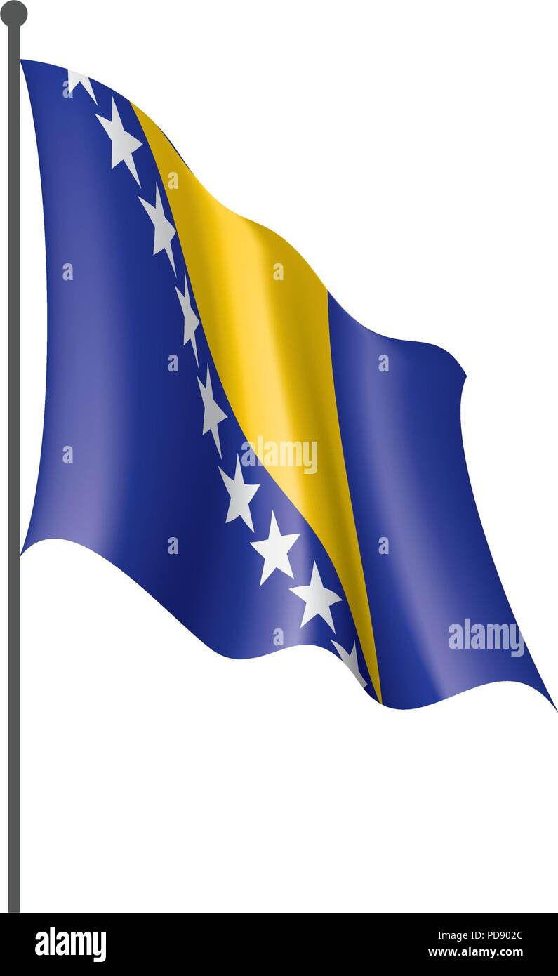 Bosnia and Herzegovina flag, vector illustration Stock Vector Image ...