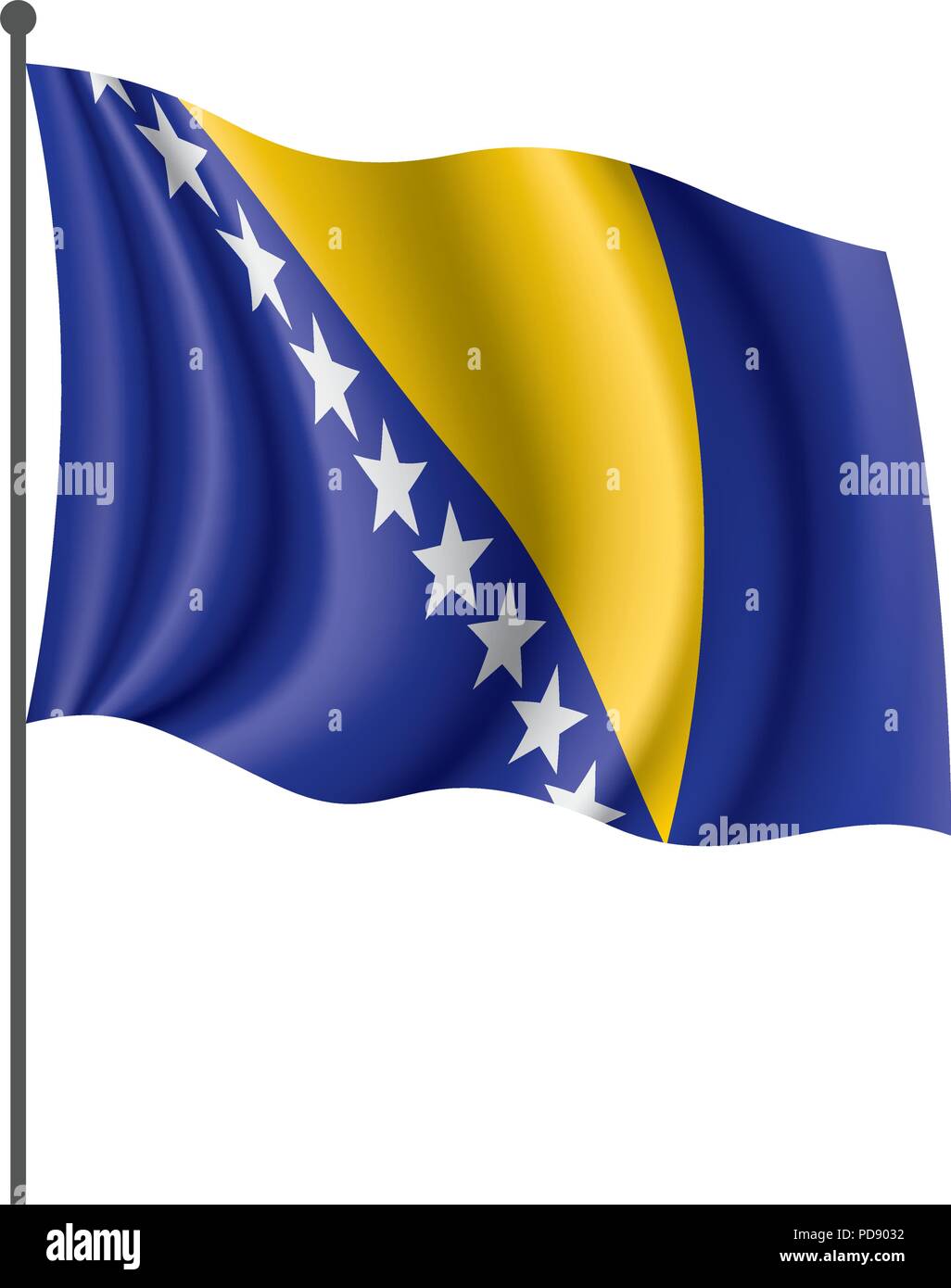 Official flag of bosnia Stock Vector Images - Alamy