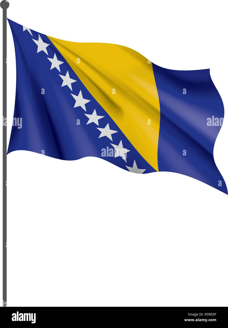 Bosnia and Herzegovina flag, vector illustration Stock Vector Image ...
