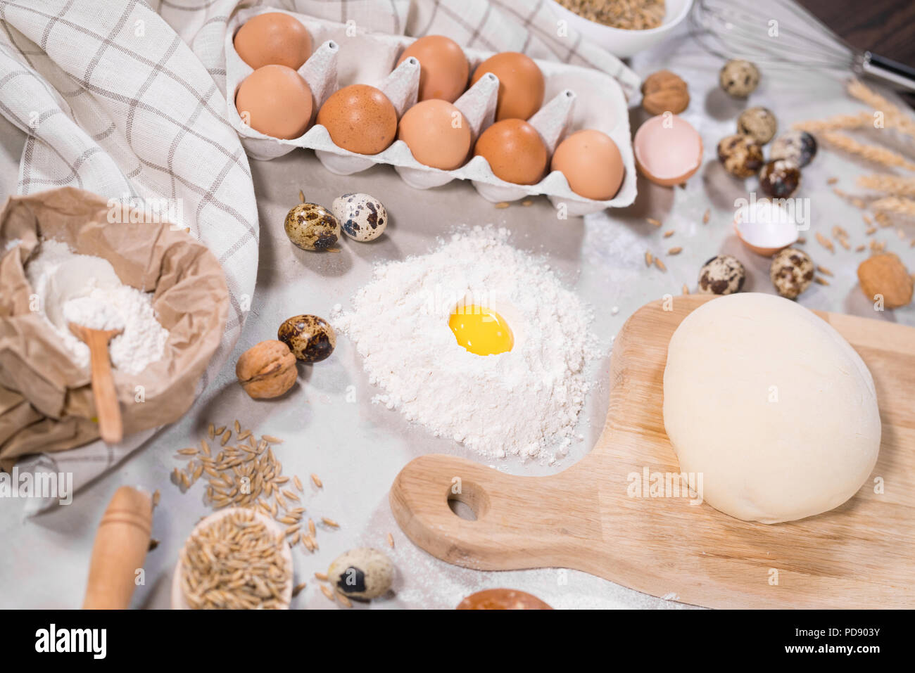 Natural ingredients for baking Stock Photo - Alamy