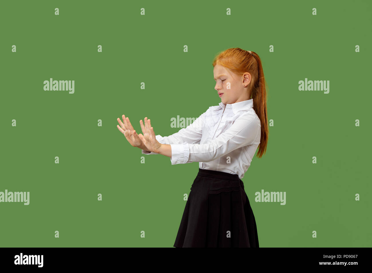 Reject, rejection, doubt concept. Young emotional teen girl. Human ...