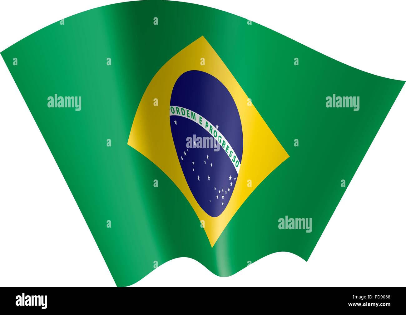 Brazil flag, vector illustration Stock Vector Image & Art - Alamy