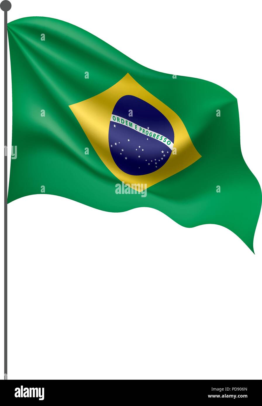 Brazil flag, vector illustration Stock Vector Image & Art - Alamy