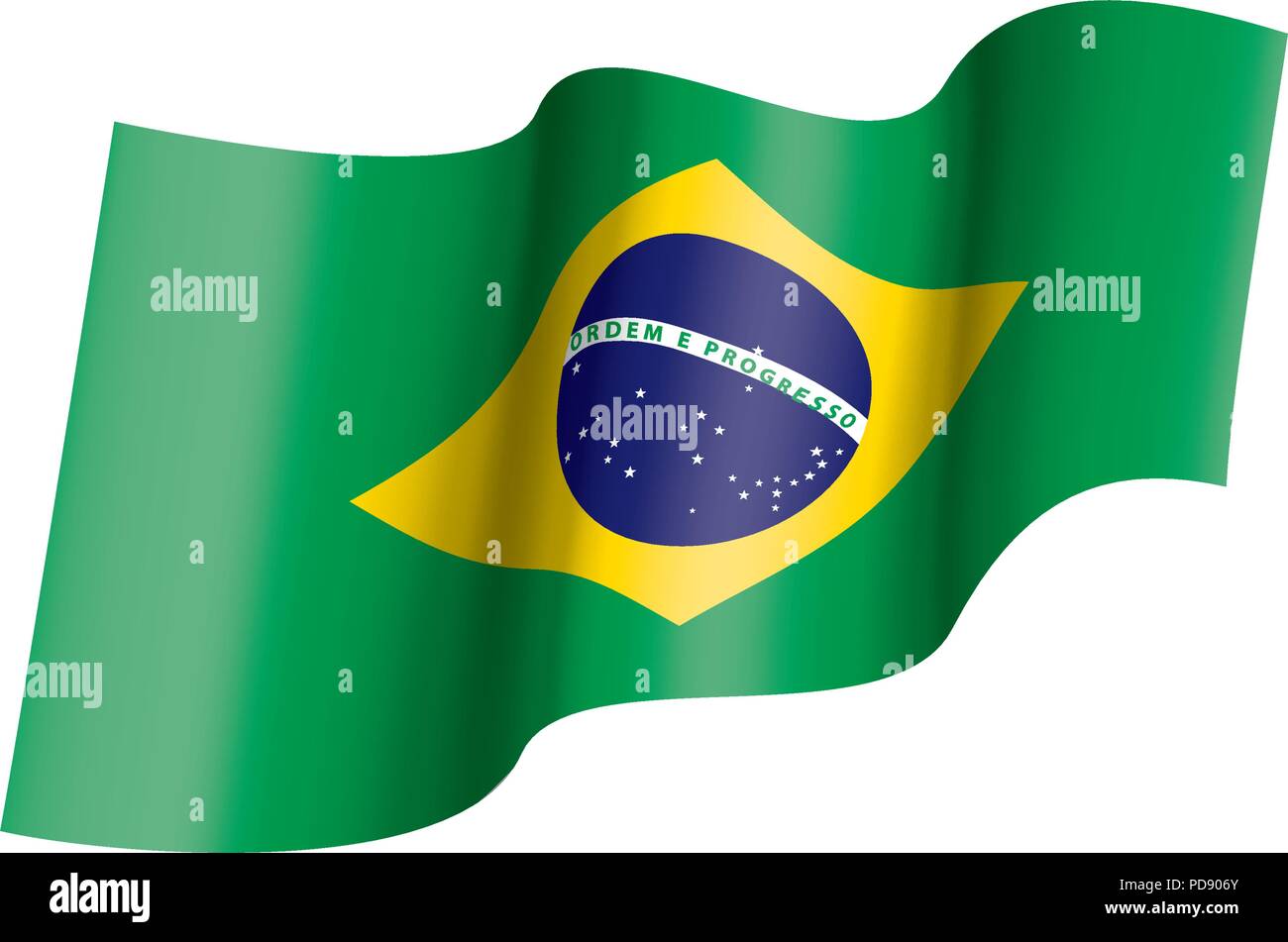 Brazil flag, vector illustration Stock Vector Image & Art - Alamy