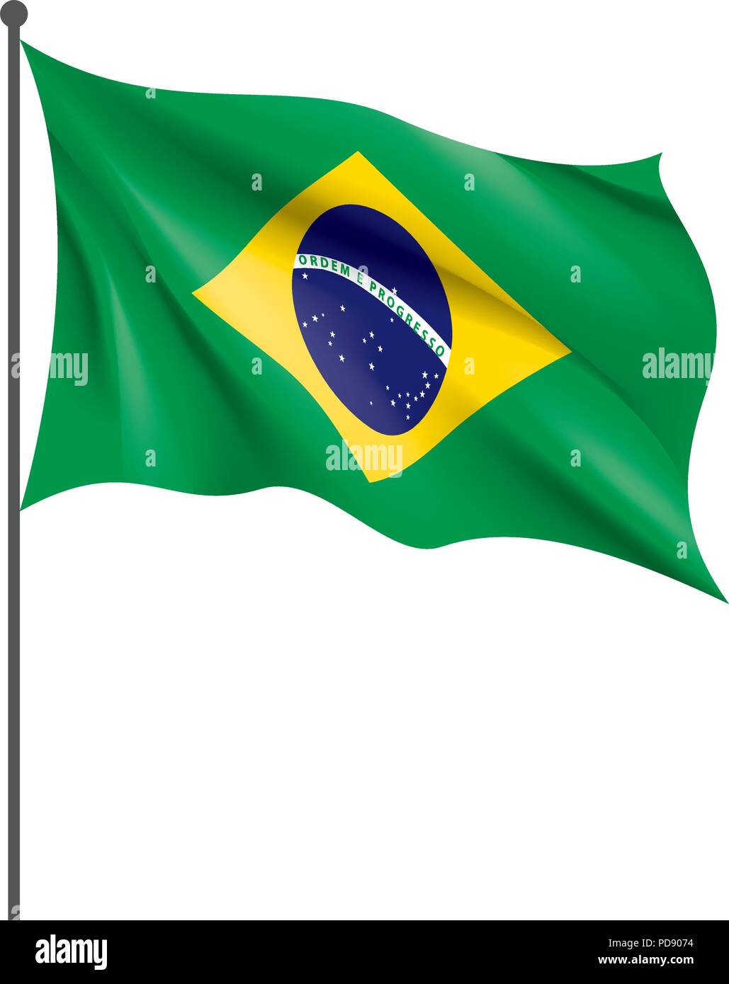 Brazil flag, vector illustration Stock Vector Image & Art - Alamy
