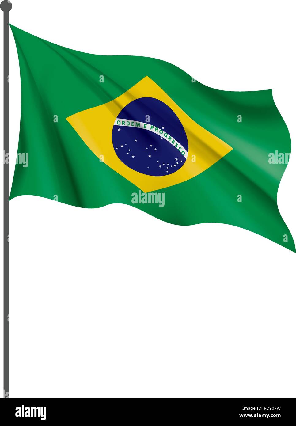 Brazil flag, vector illustration Stock Vector Image & Art - Alamy