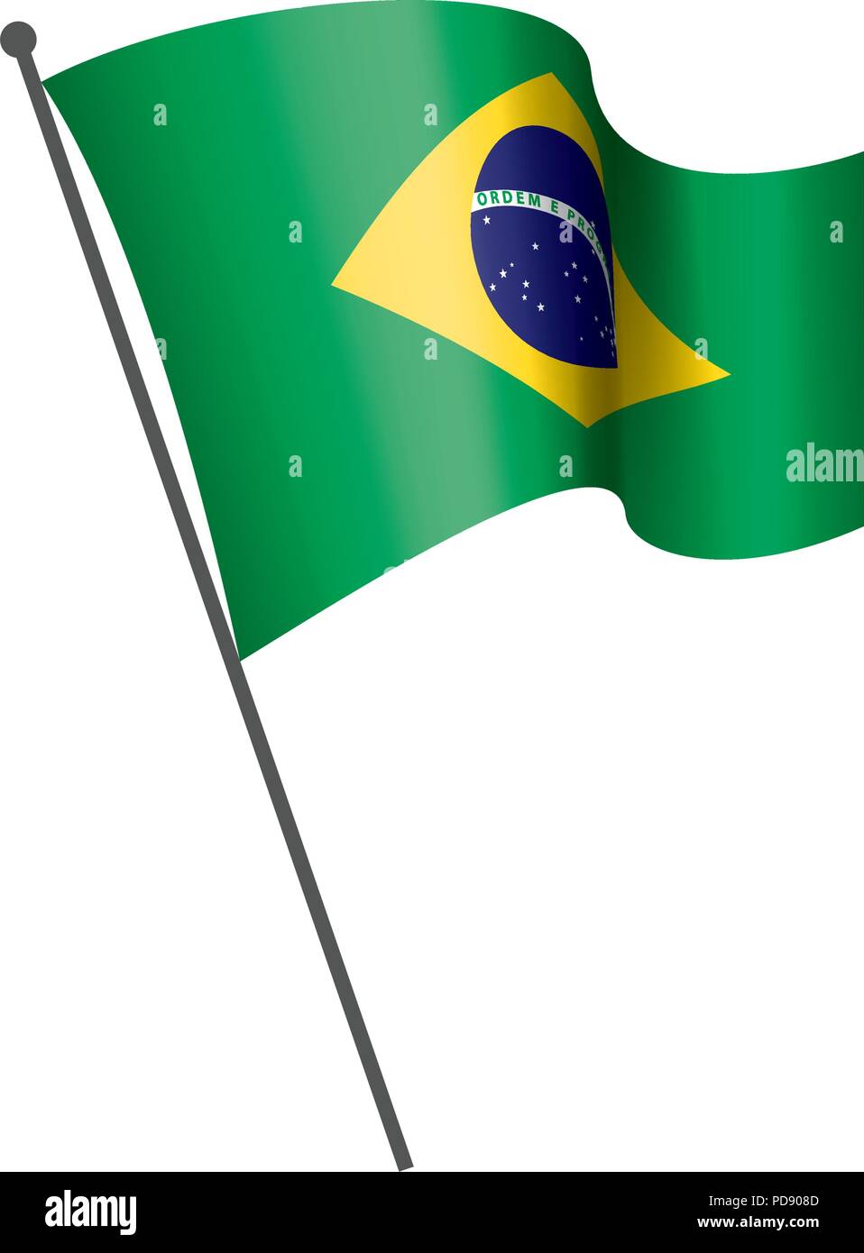 Brazil flag, vector illustration Stock Vector Image & Art - Alamy