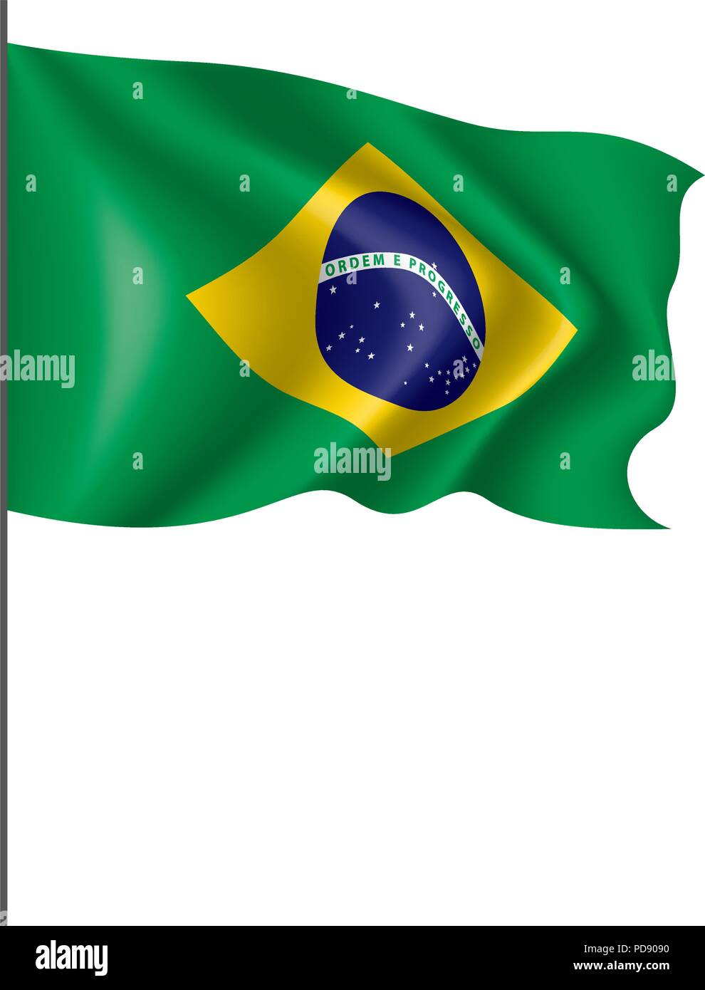 Brazil flag, vector illustration Stock Vector Image & Art - Alamy