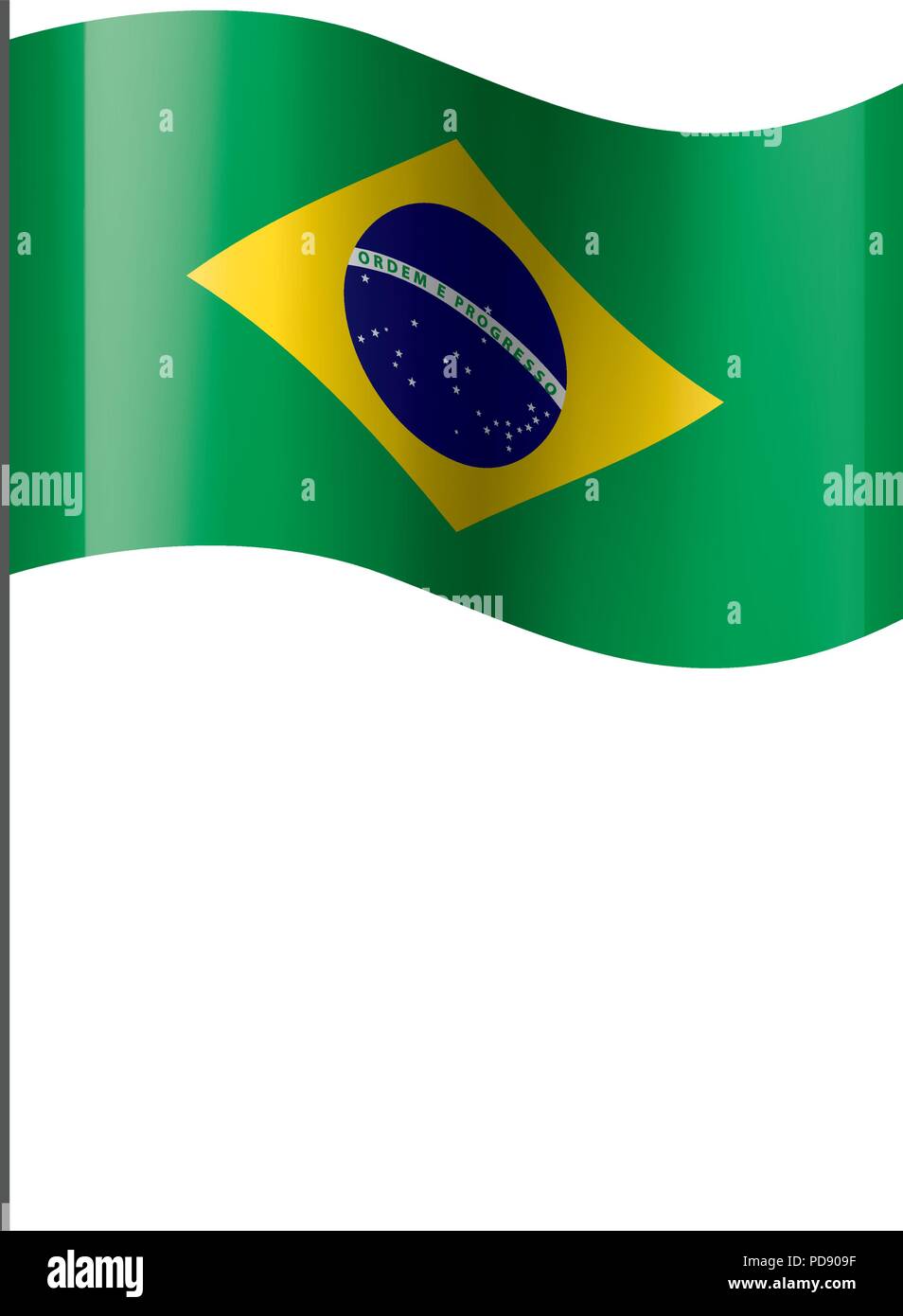 Brazil flag, vector illustration Stock Vector Image & Art - Alamy