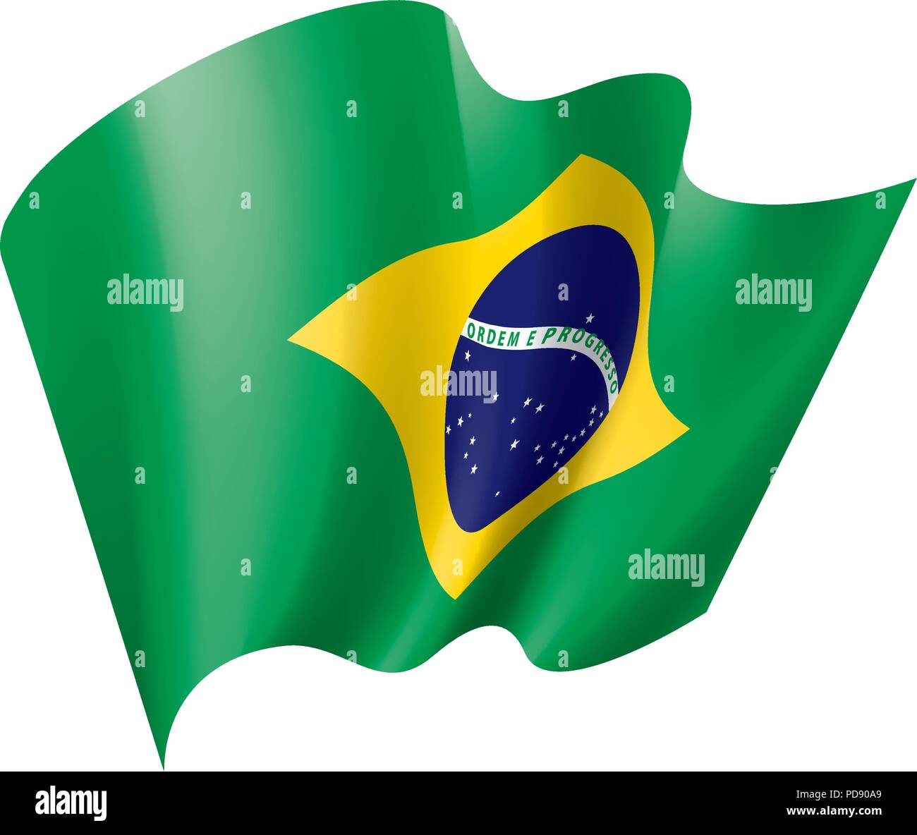 Brazil flag, vector illustration Stock Vector Image & Art - Alamy