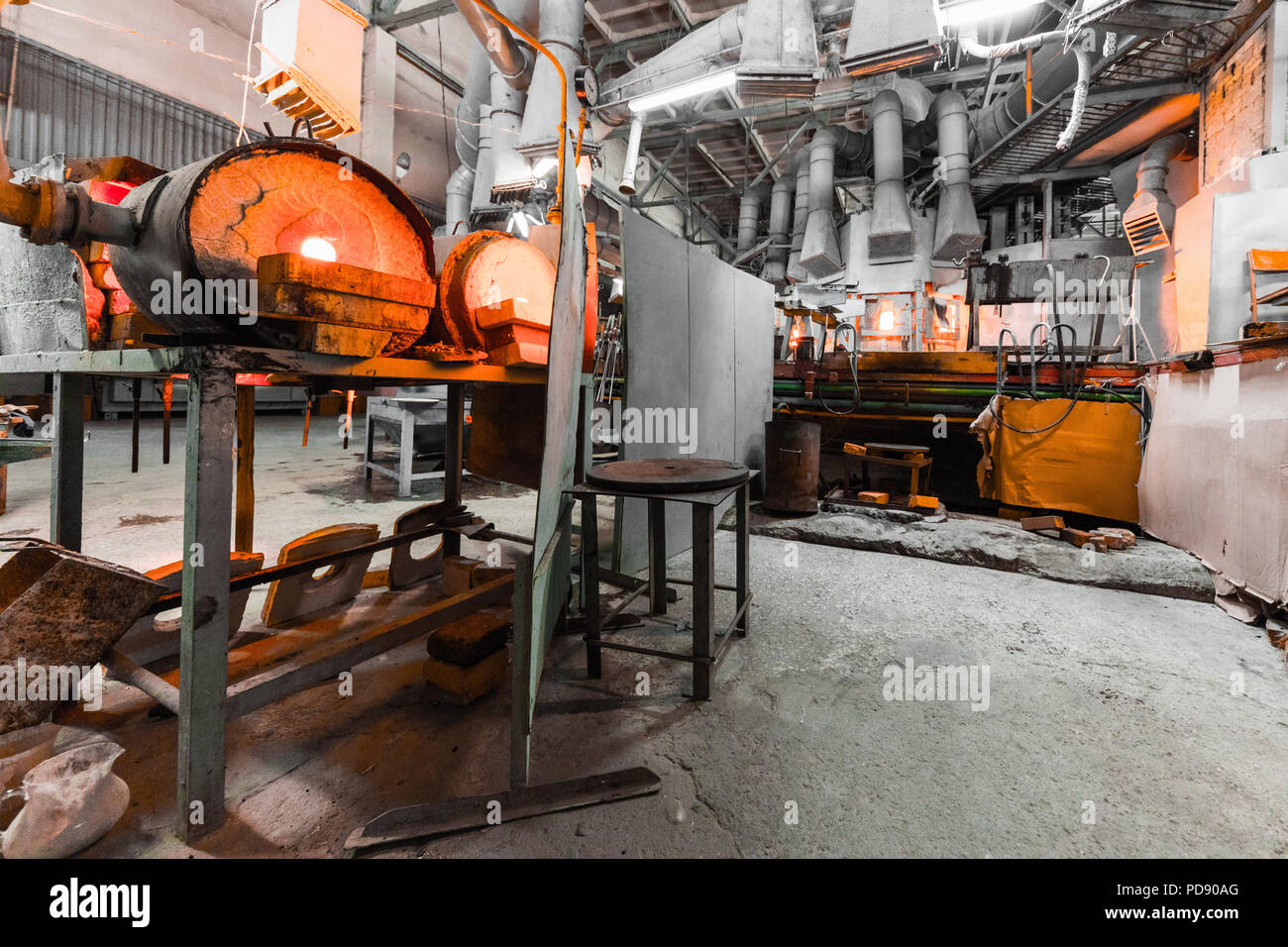 Factory manufacturing of glass production Stock Photo - Alamy