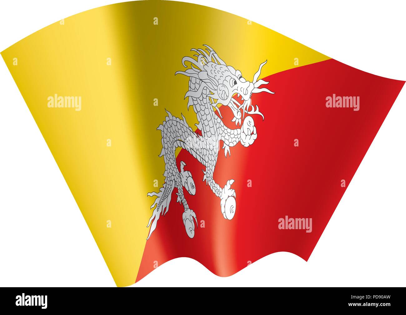 Bhutan flag, vector illustration Stock Vector Image & Art - Alamy