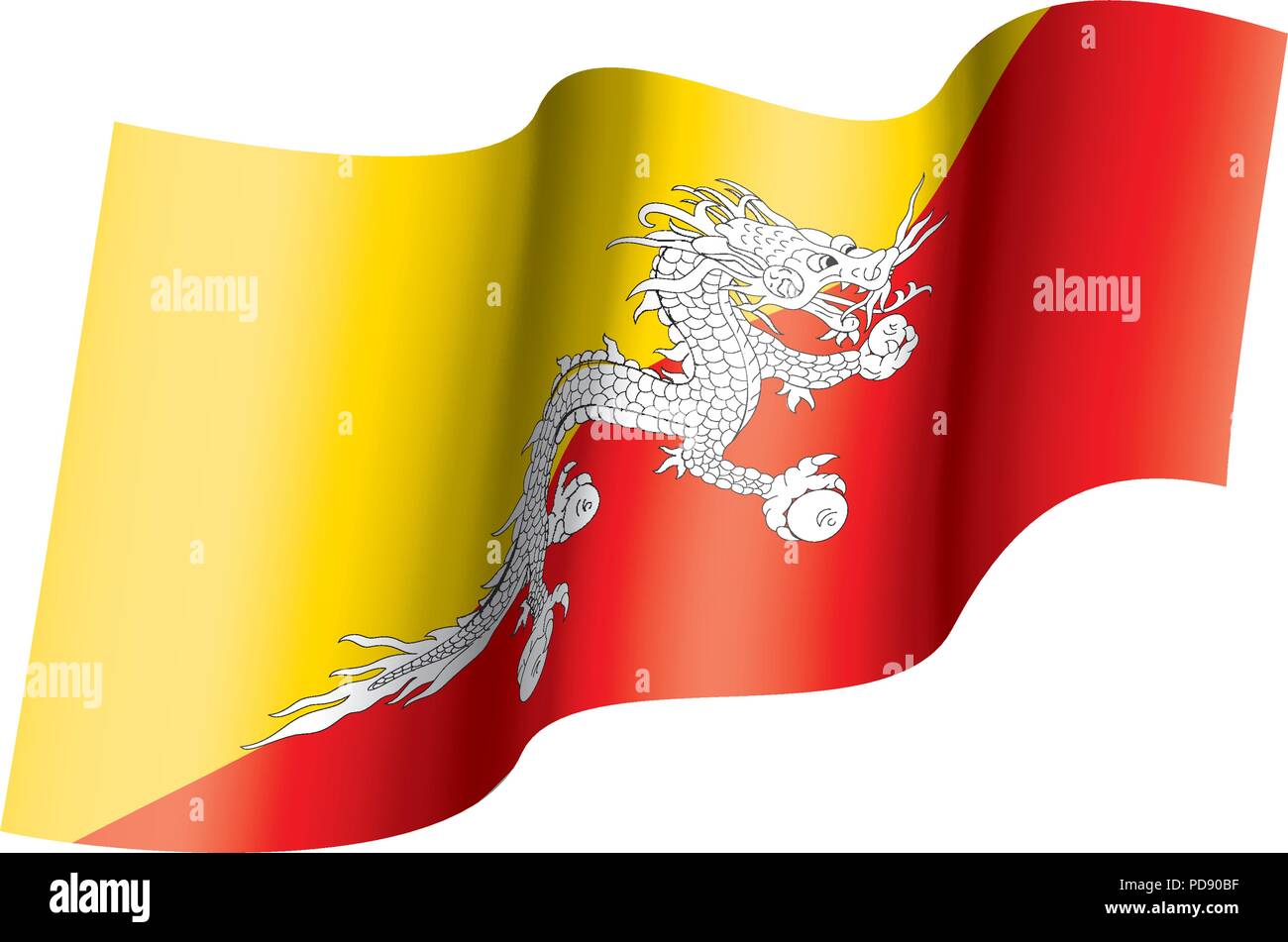 Bhutan flag, vector illustration Stock Vector Image & Art - Alamy