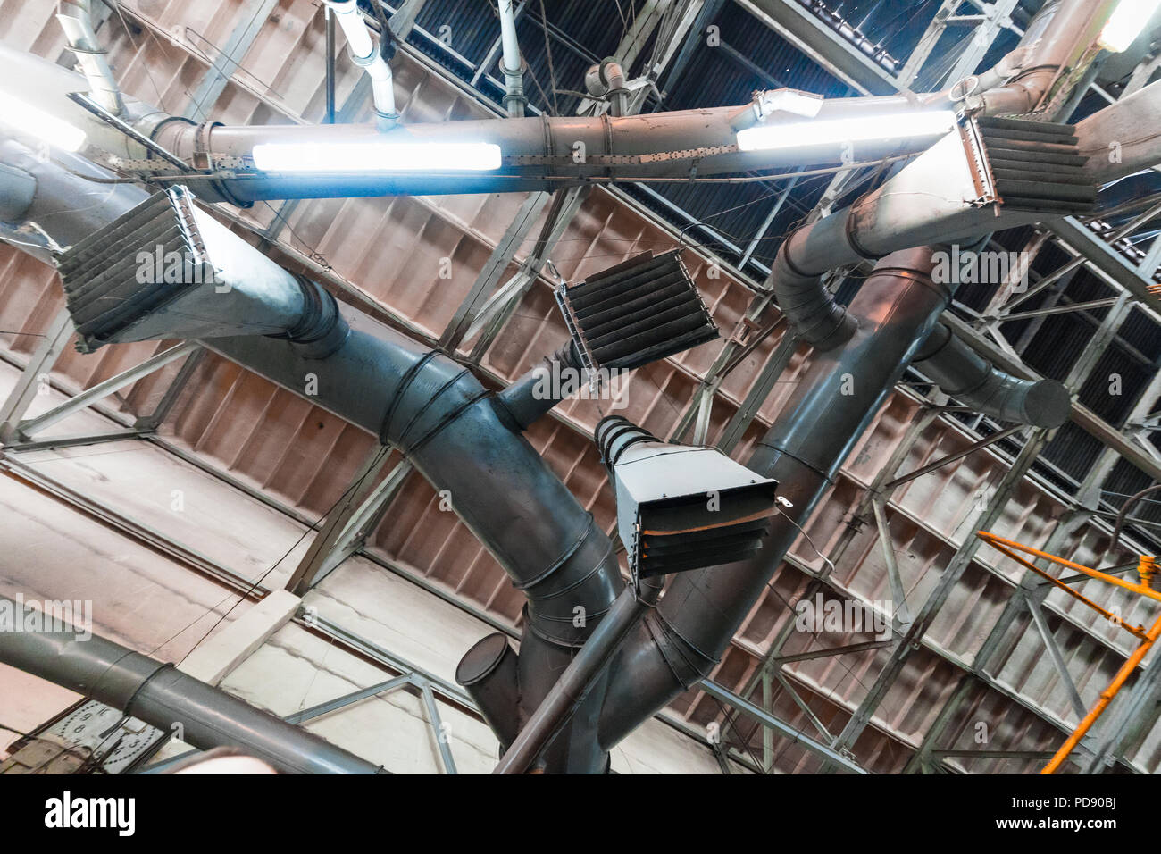 Factory manufacturing of glass production Stock Photo - Alamy