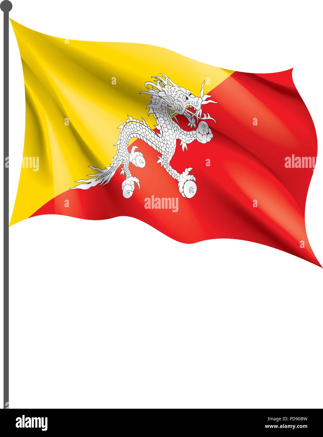 Bhutan flag, vector illustration Stock Vector Image & Art - Alamy