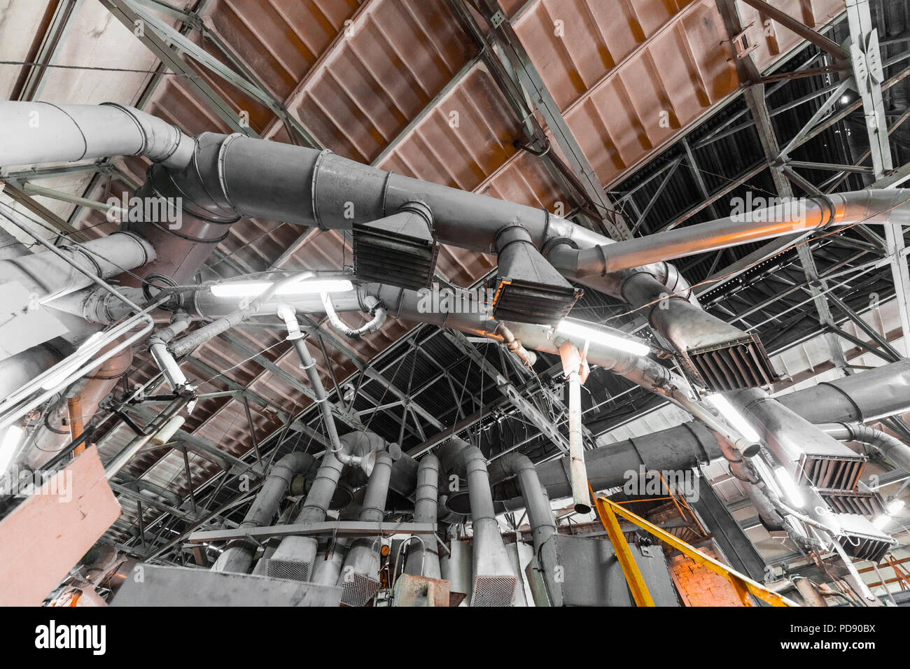 Factory manufacturing of glass production Stock Photo - Alamy
