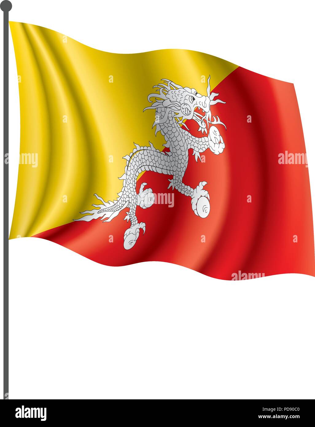 Bhutan flag, vector illustration Stock Vector Image & Art - Alamy