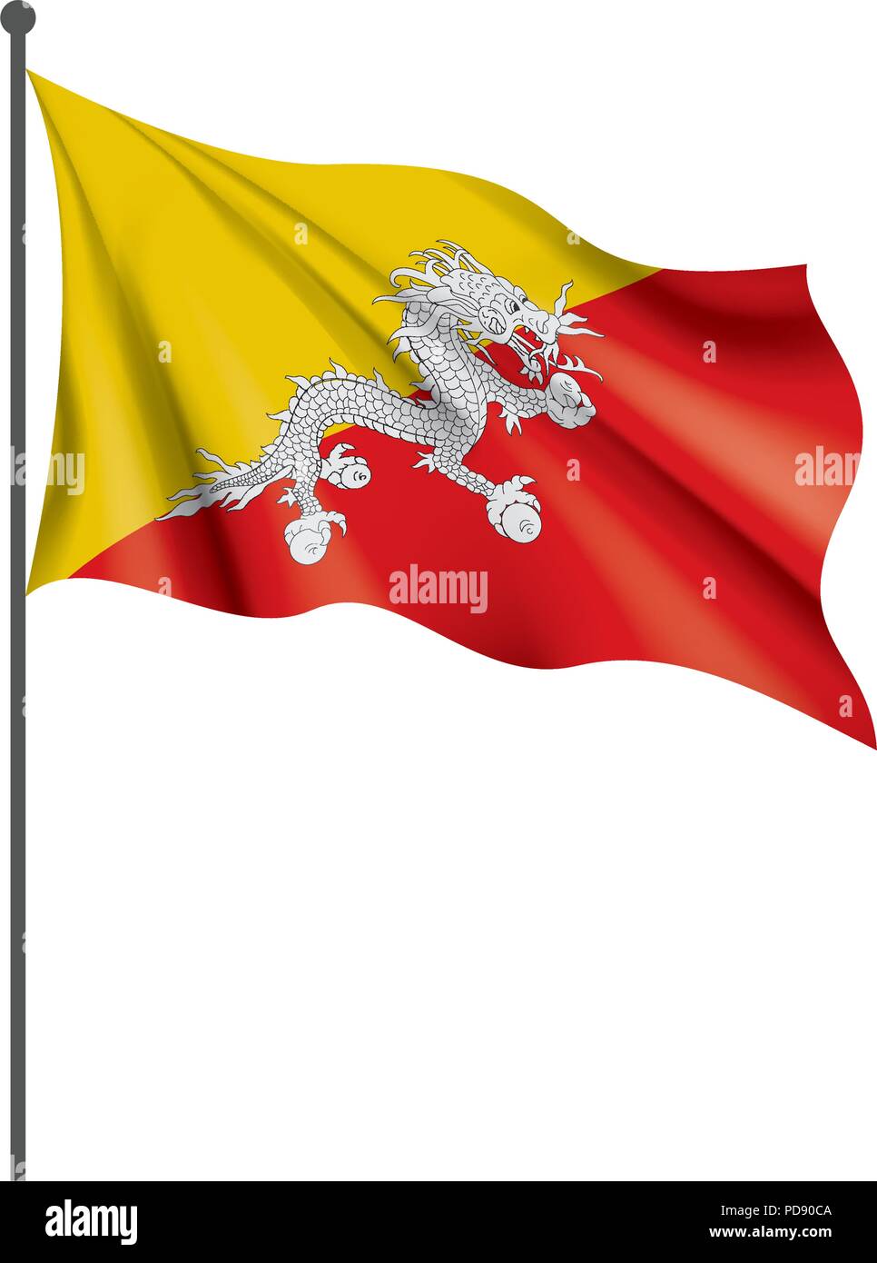 Bhutan flag, vector illustration Stock Vector Image & Art - Alamy