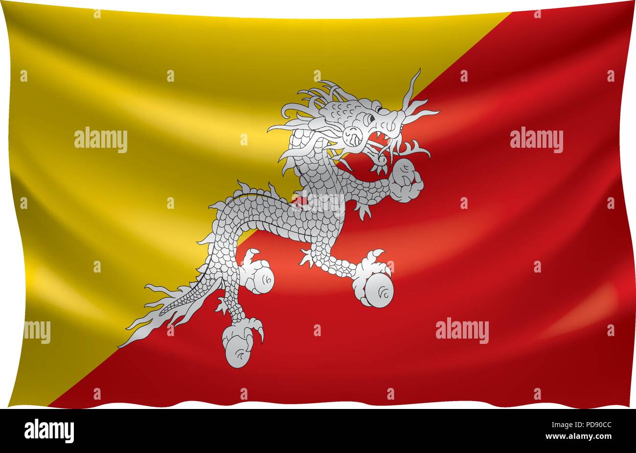 Bhutan flag, vector illustration Stock Vector Image & Art - Alamy
